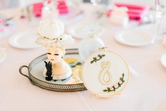 Fun + Creative Embroidery Hoop Table Numbers for Weddings