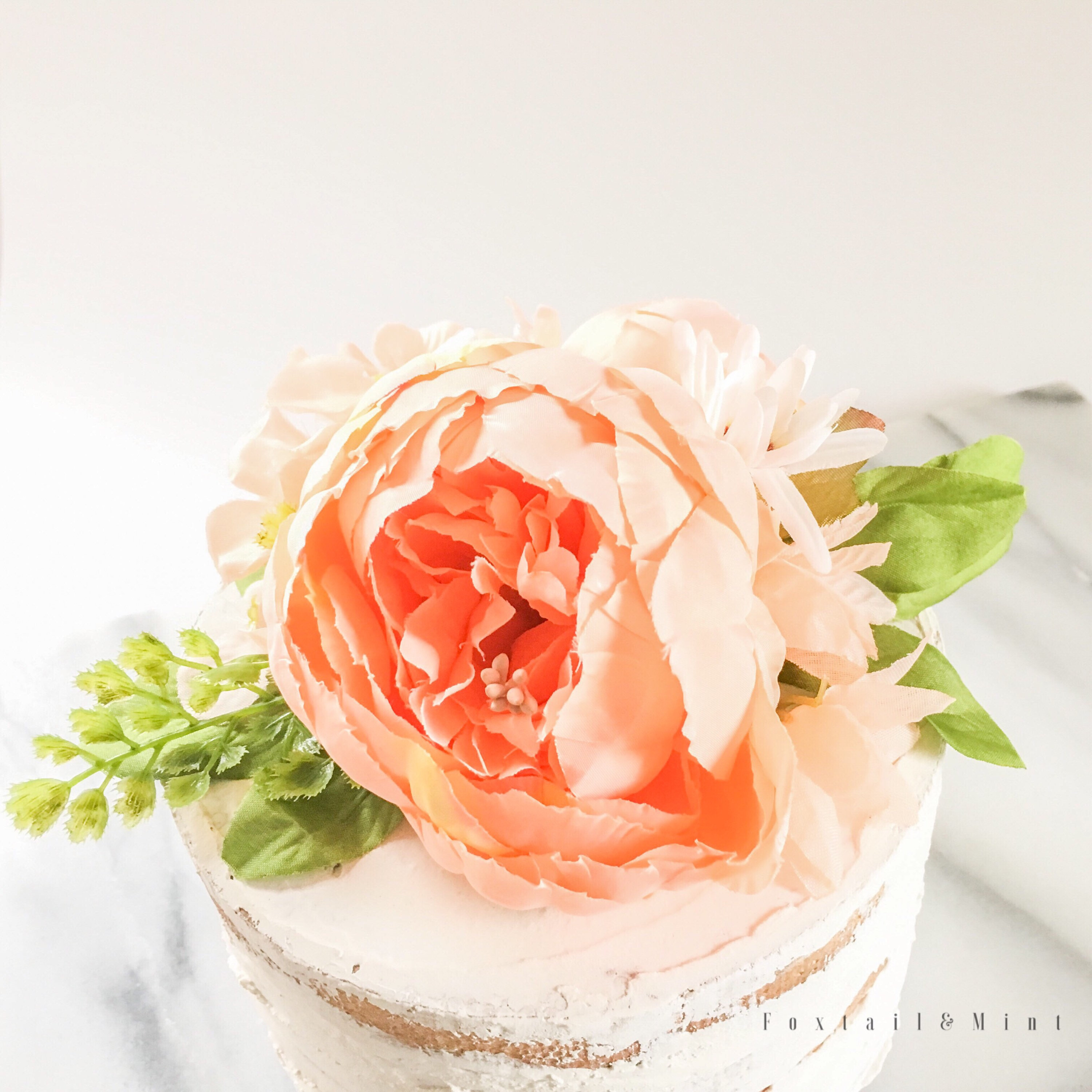 Peony Cake Topper for Weddings | Emmaline Bride