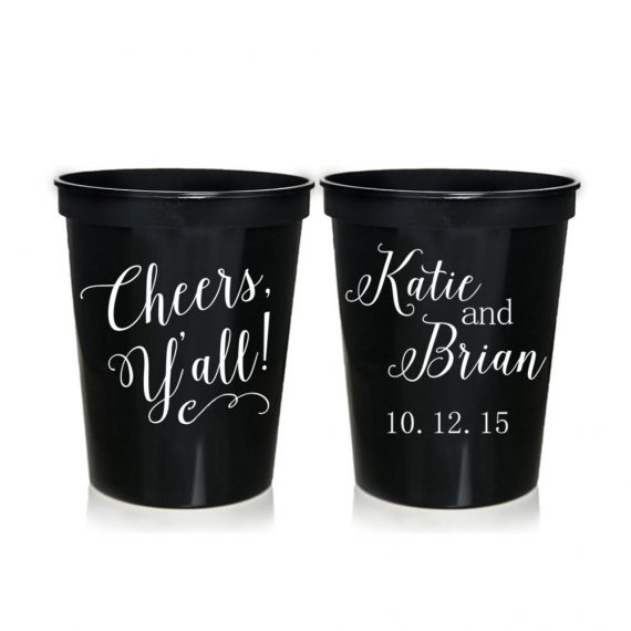 (Cute!) Custom Printed Cups for Your Wedding Reception