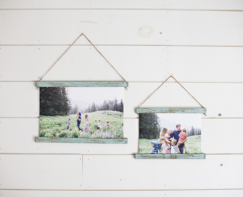 How to Make a Hanging Photo Display for Outdoor Wedding Ceremony