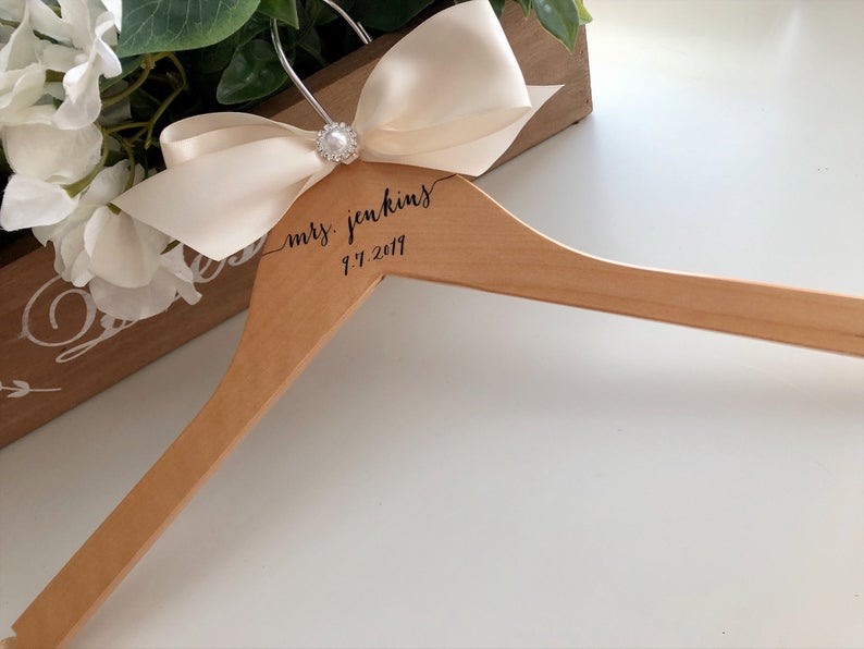 Wedding Hanger with Name and Date? -- Ask Emmaline | Emmaline Bride