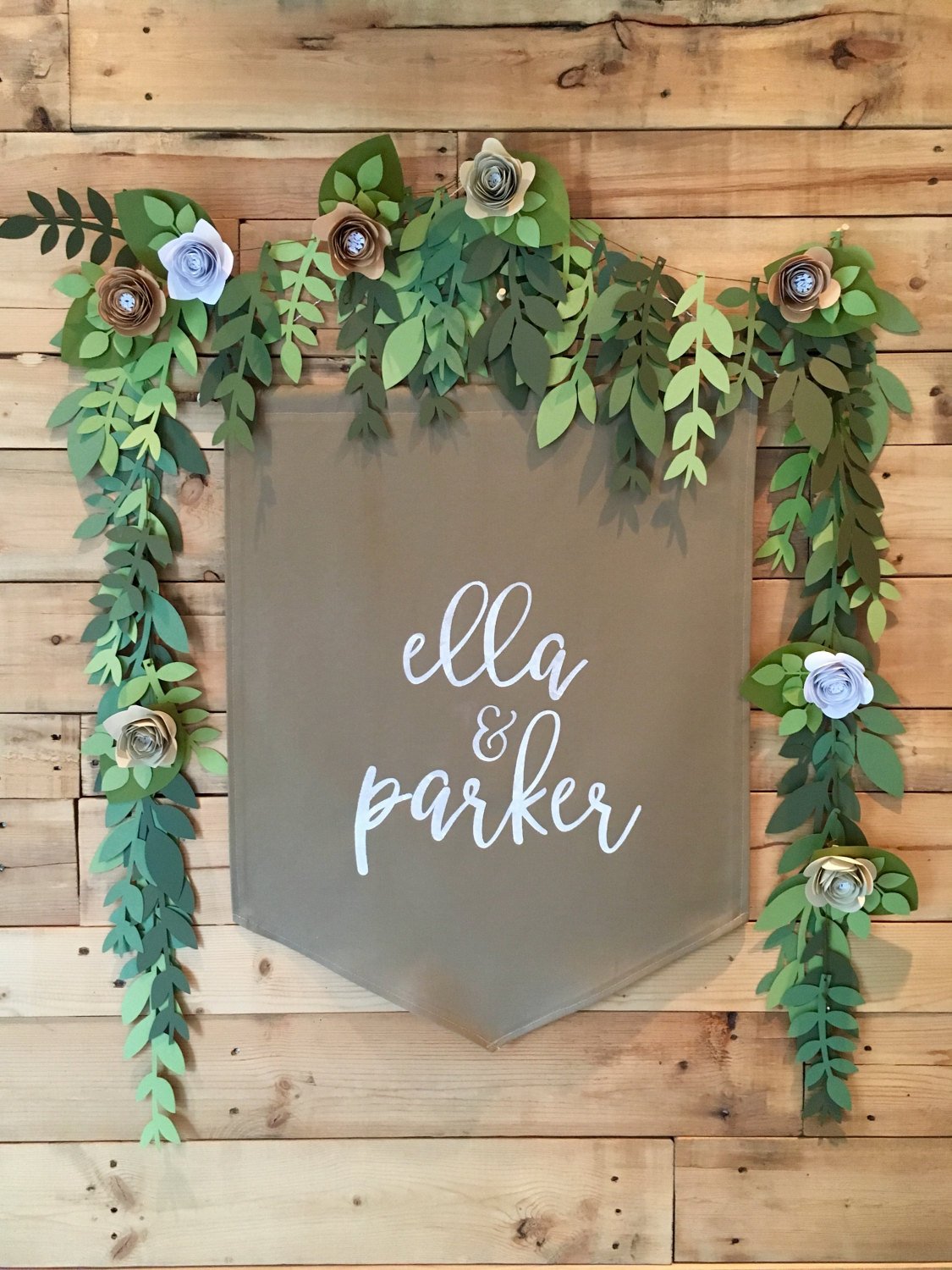 How to Decorate with Paper Garland + Flowers | Emmaline Bride