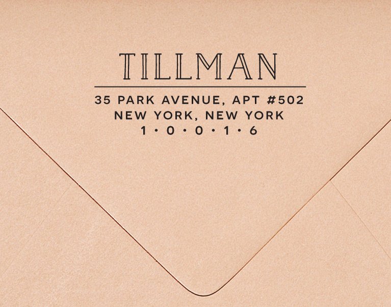 Where to Buy an Address Stamp for Invitations | Emmaline Bride