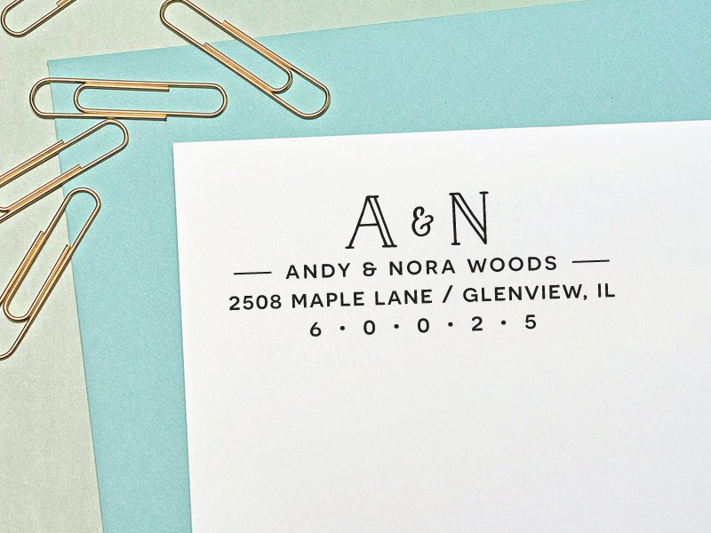 Where to Buy an Address Stamp for Invitations | Emmaline Bride