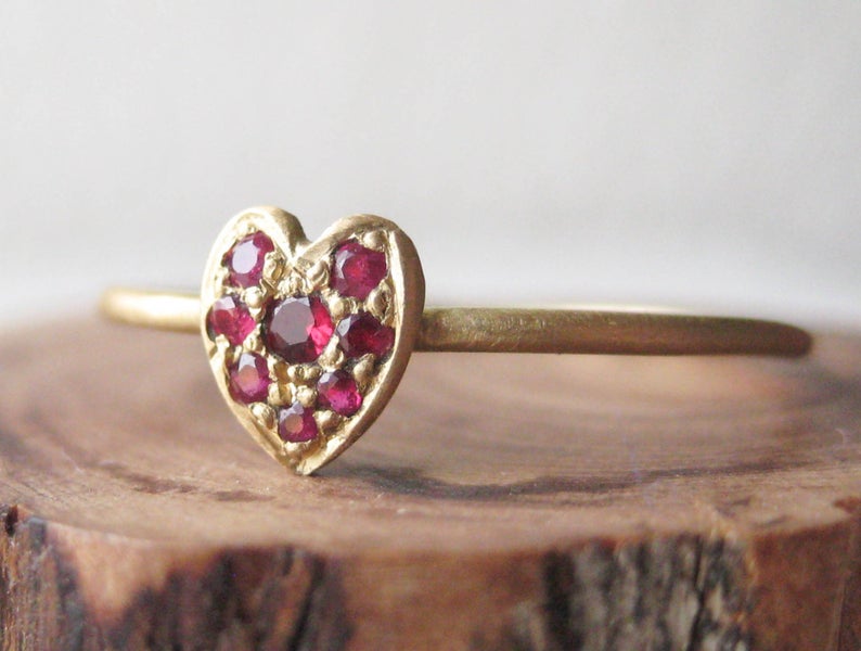 Who Else Wants This Ruby Heart Ring? | Emmaline Bride