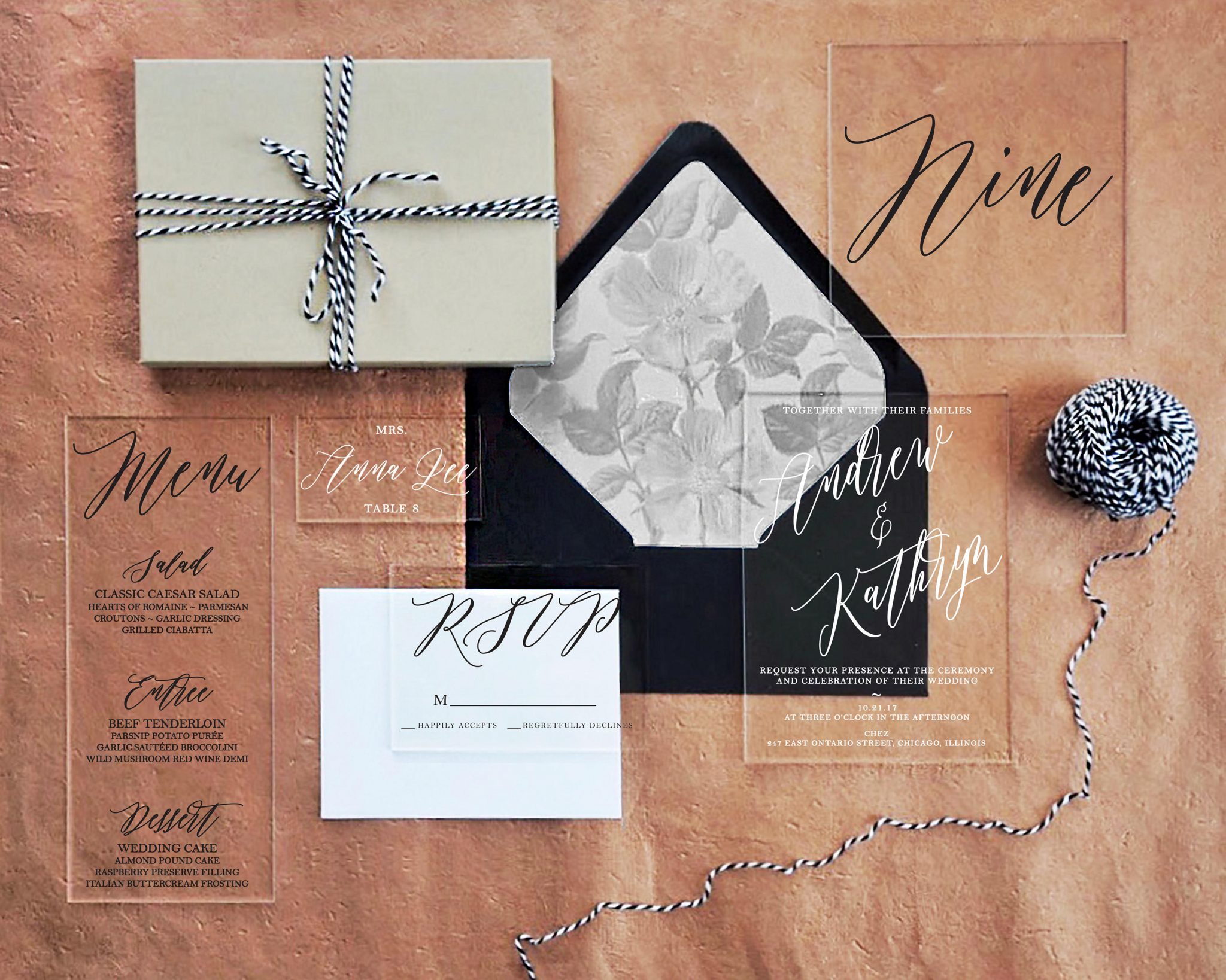 This Acrylic Wedding Menu Is the Easy Way to Make Your Tables Stylish