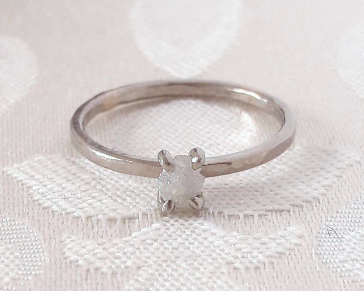 10 Coolest Rough Diamond Engagement Rings with Raw, Rustic Looks