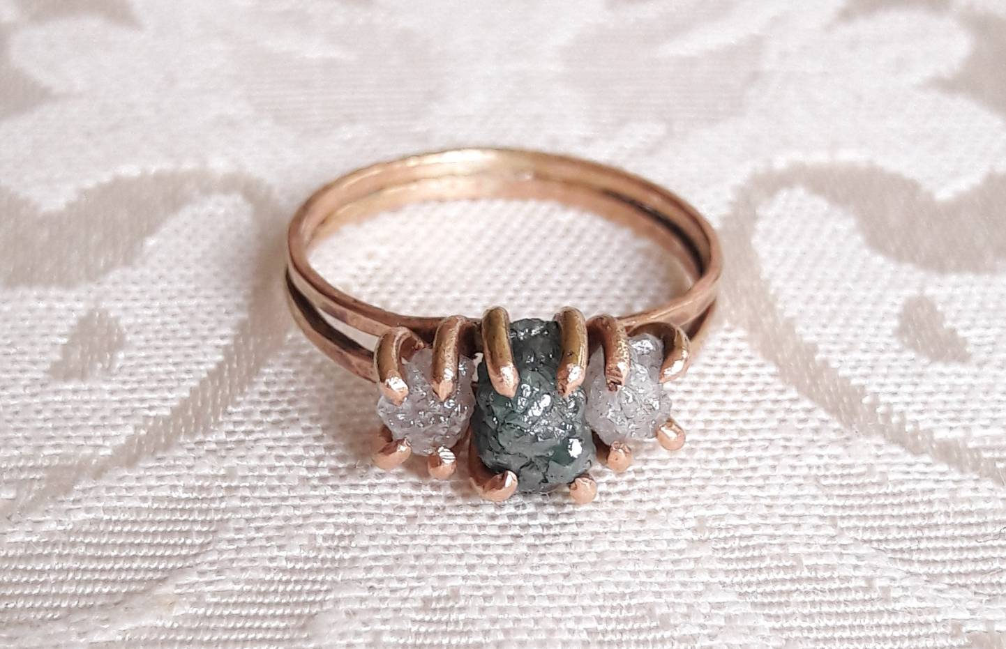 10 Coolest Rough Diamond Engagement Rings with Raw, Rustic Looks