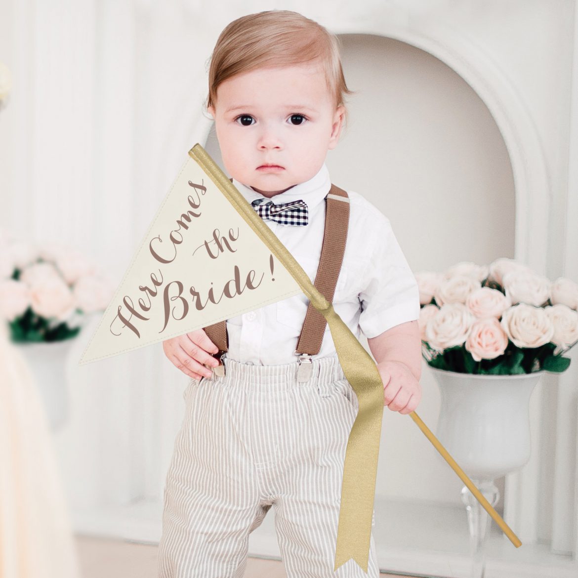 Ring Bearer Sign: Here Comes the Bride Banner | Emmaline Bride