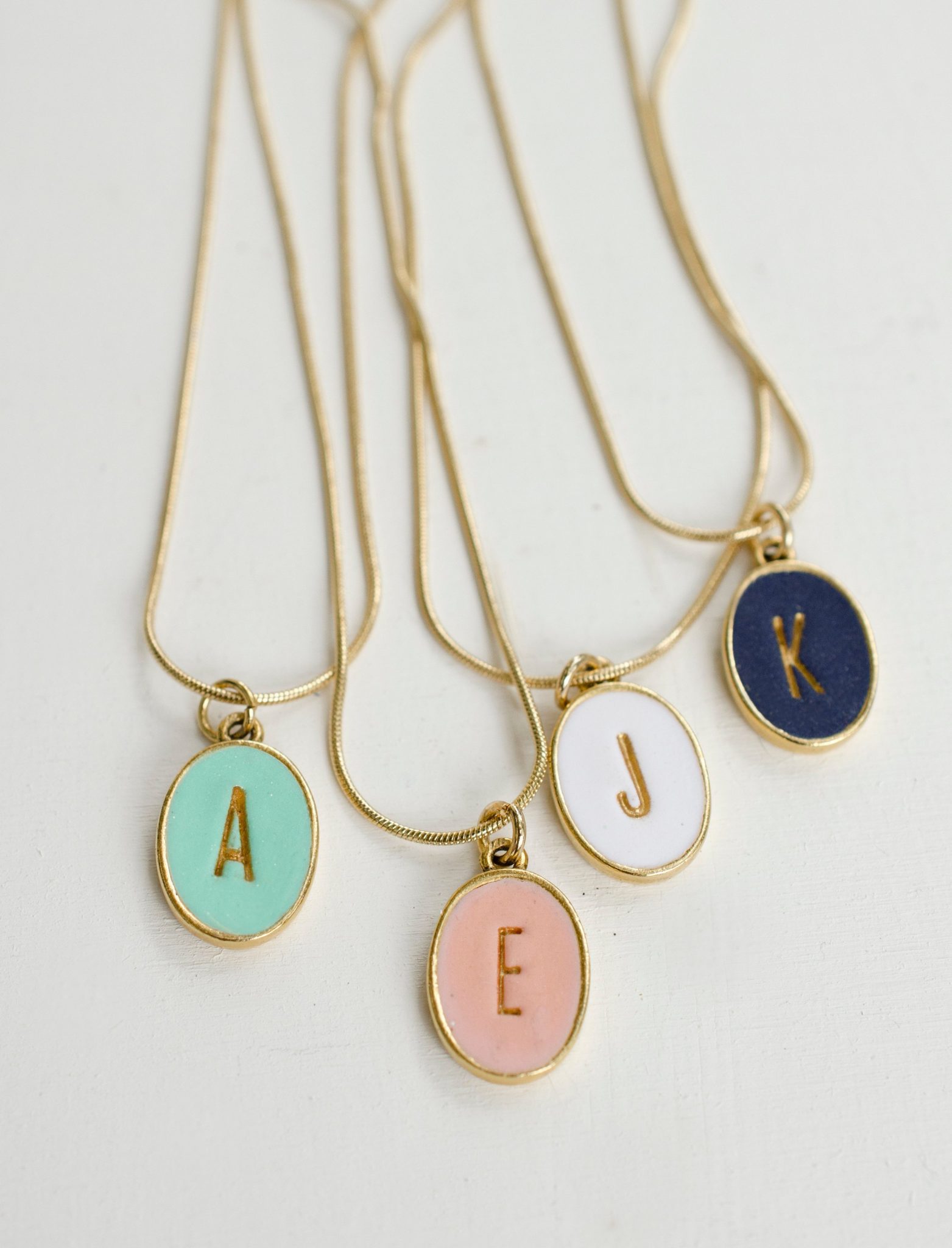 Colorful Initial Necklace - Bridesmaid Gifts | Emmaline Bride