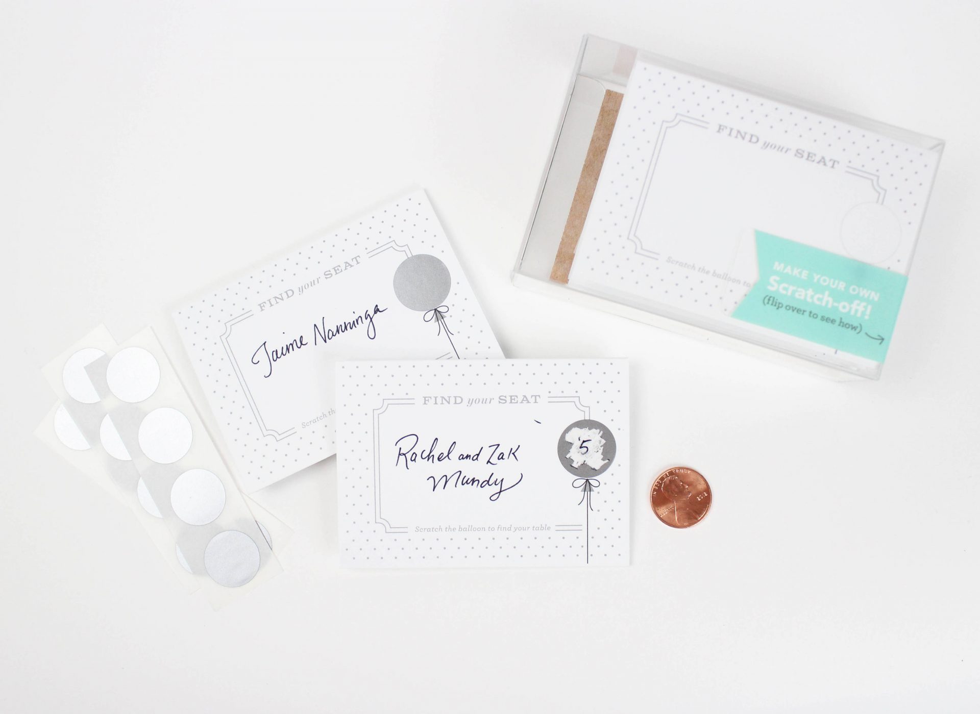 Scratch-off Escort Cards | Emmaline Bride Wedding Blog