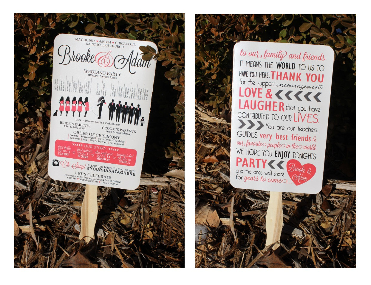 These Fan Wedding Programs Will Keep Guests Cool :) | Emmaline Bride