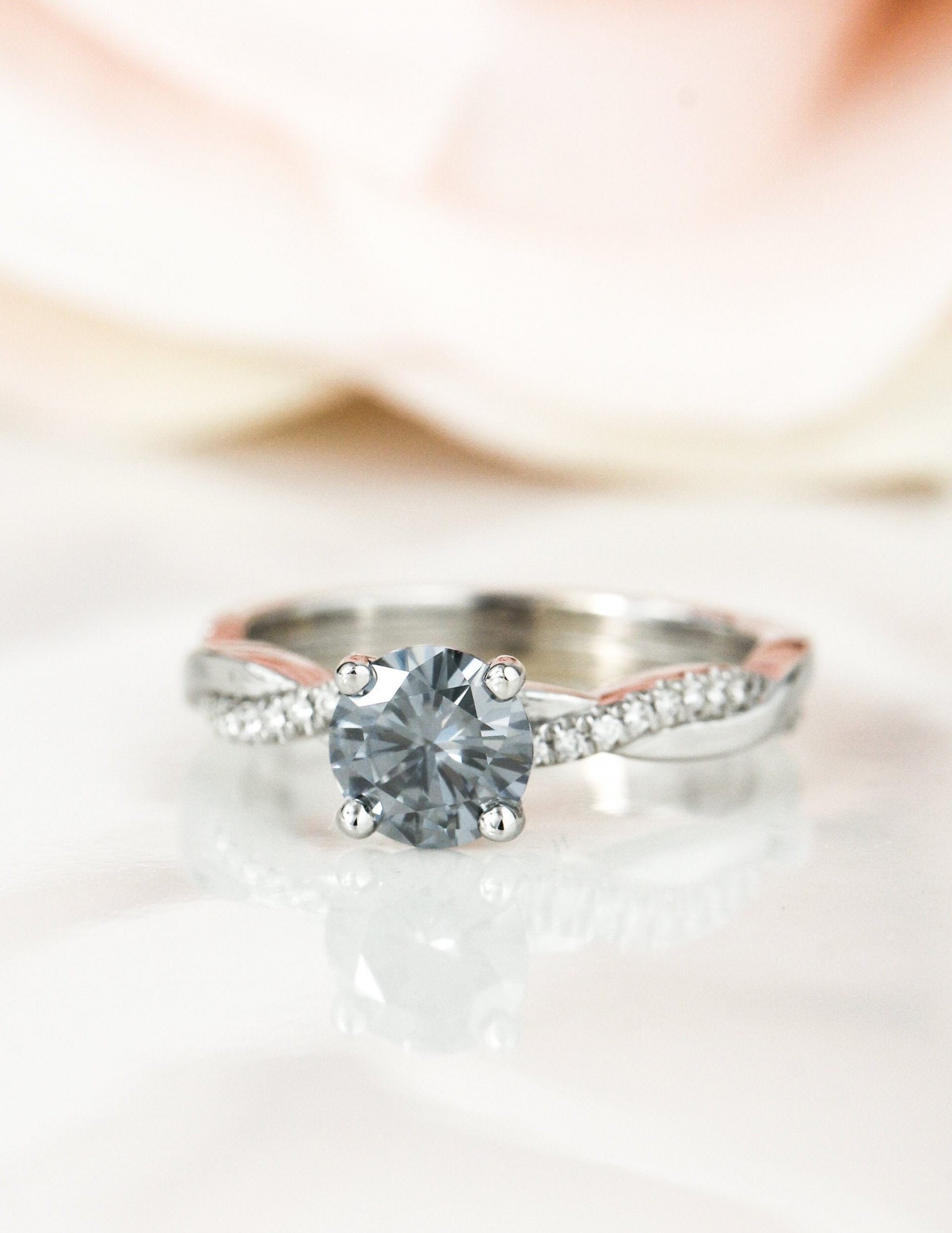 Top 10 Most Beautiful Grey Engagement Ring Styles | Emmaline Bride®