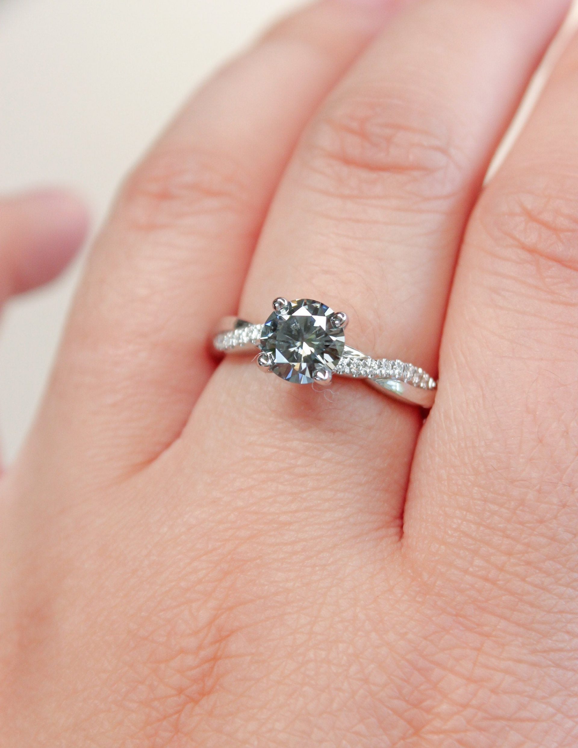Top 10 Most Beautiful Grey Engagement Ring Styles | Emmaline Bride®