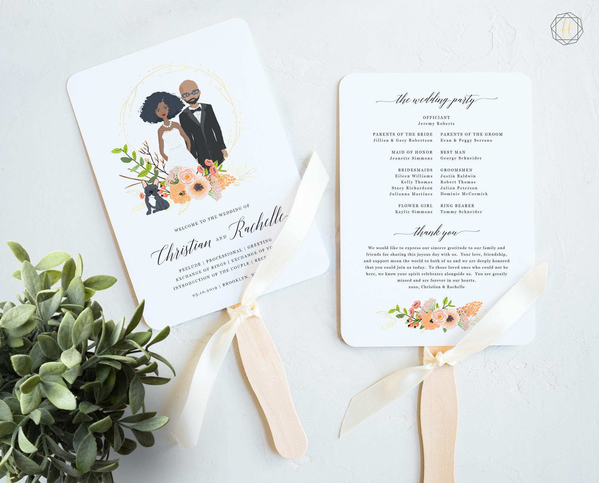 These Fan Wedding Programs Will Keep Guests Cool :) | Emmaline Bride