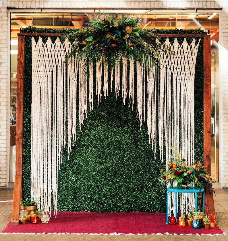 The Best Macrame Backdrops for Wedding Ceremony + Reception