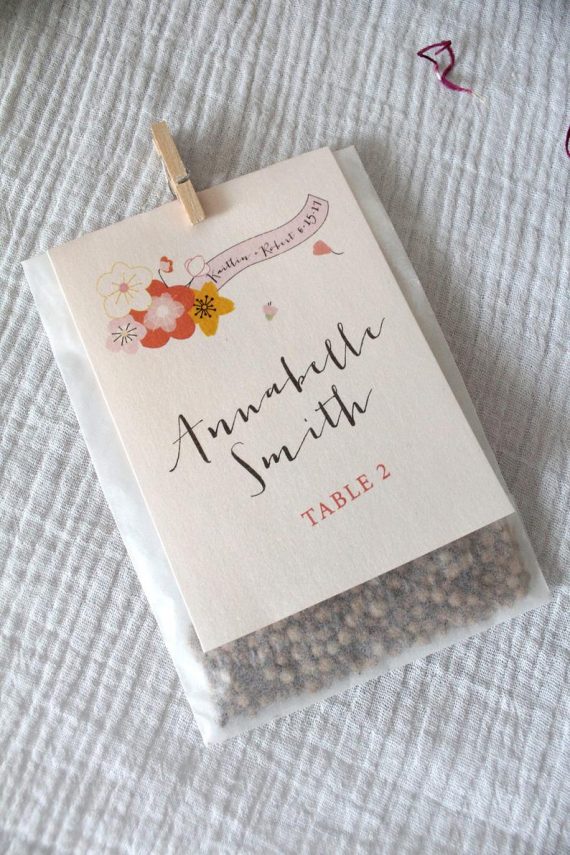 Please Be Seeded Wedding Idea: DIY Seating Chart + Favor in One