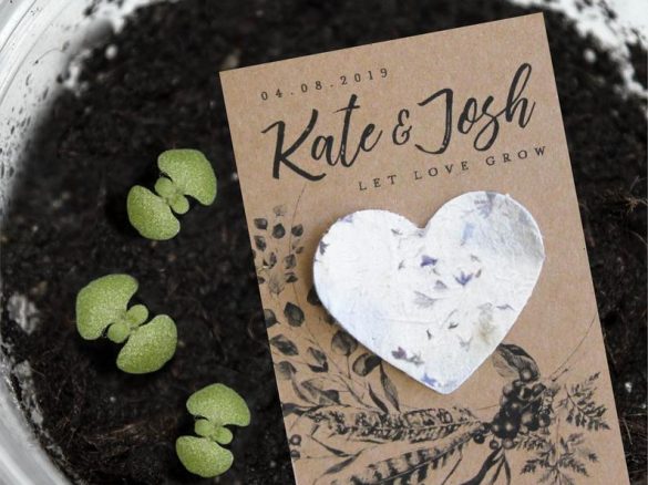 Please Be Seeded Wedding Idea: DIY Seating Chart + Favor in One
