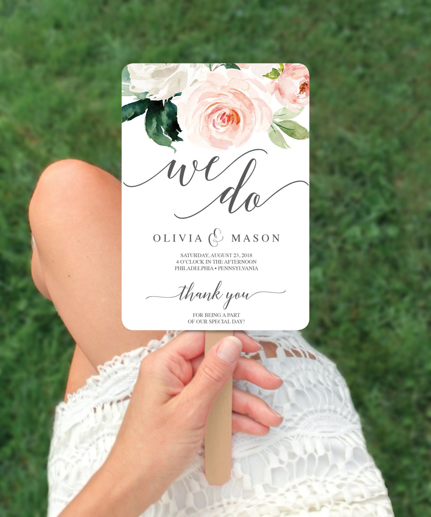 These Fan Wedding Programs Will Keep Guests Cool :) | Emmaline Bride