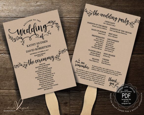 These Fan Wedding Programs Will Keep Guests Cool :) | Emmaline Bride