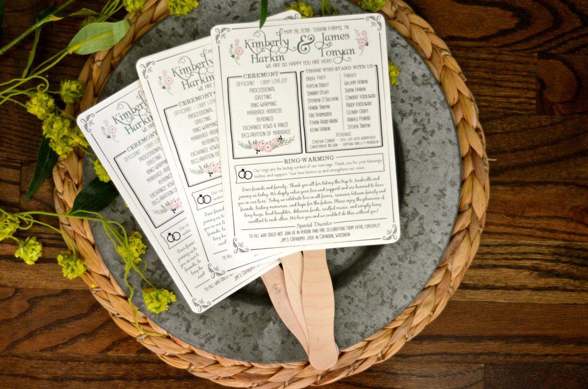 These Fan Wedding Programs Will Keep Guests Cool :) | Emmaline Bride