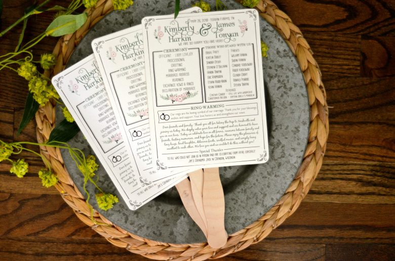These Fan Wedding Programs Will Keep Guests Cool :) | Emmaline Bride