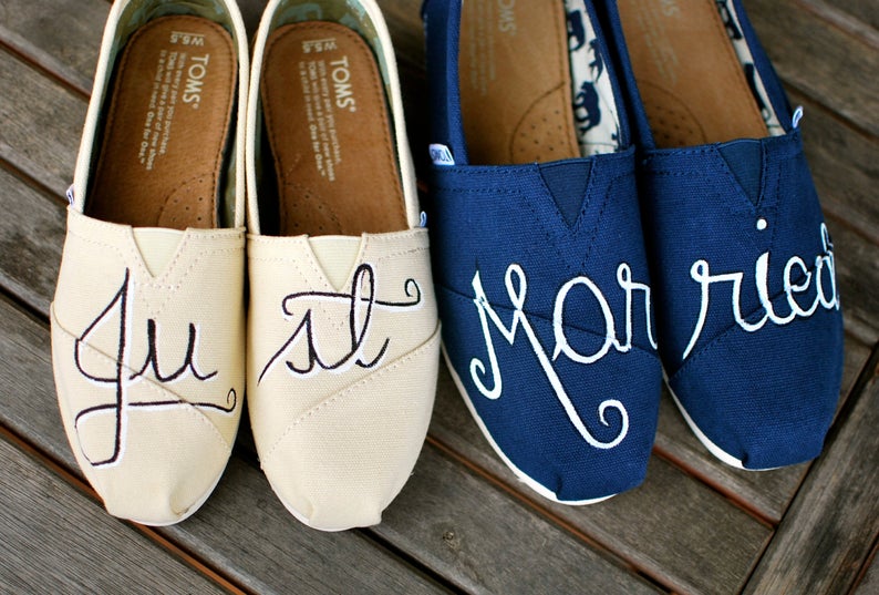 Custom Wedding TOMS Will Keep Your Feet Comfy | Emmaline Bride