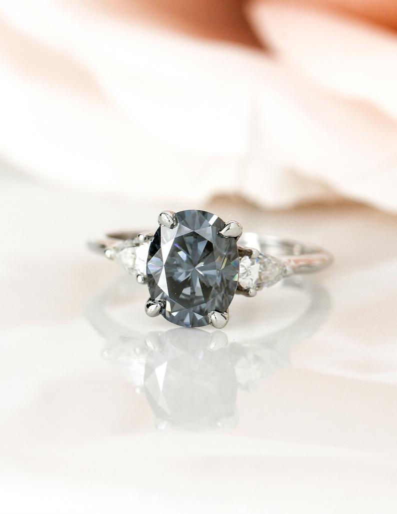 Top 10 Most Beautiful Grey Engagement Ring Styles | Emmaline Bride®