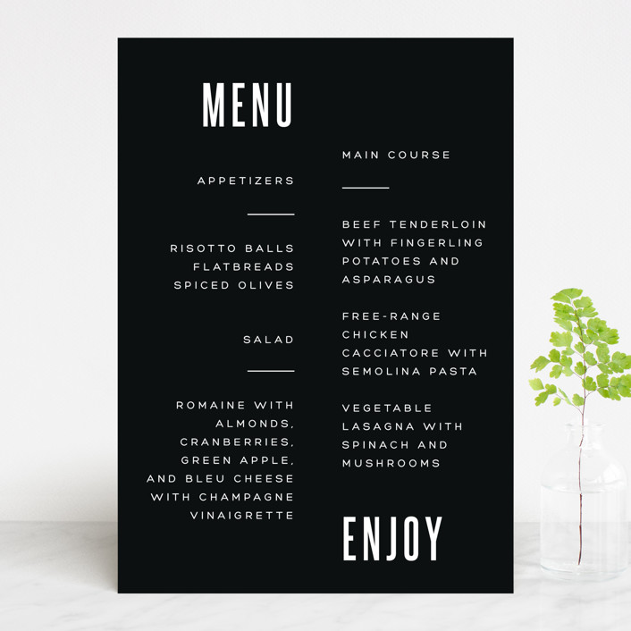 Wedding Menus: 1 Per Person or 1 Per Table? -- Ask Emmaline | Emmaline ...