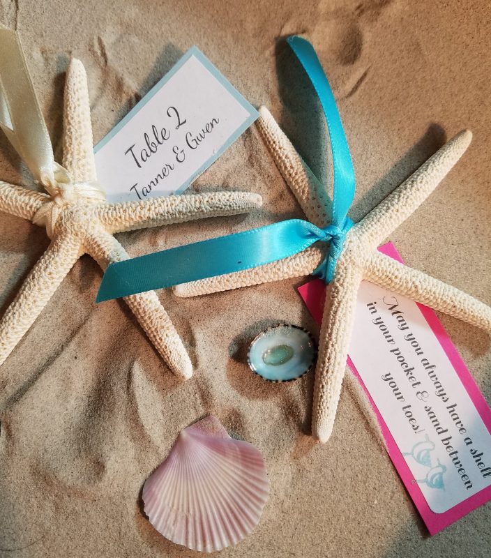 Starfish Escort Cards | Emmaline Bride Wedding Blog