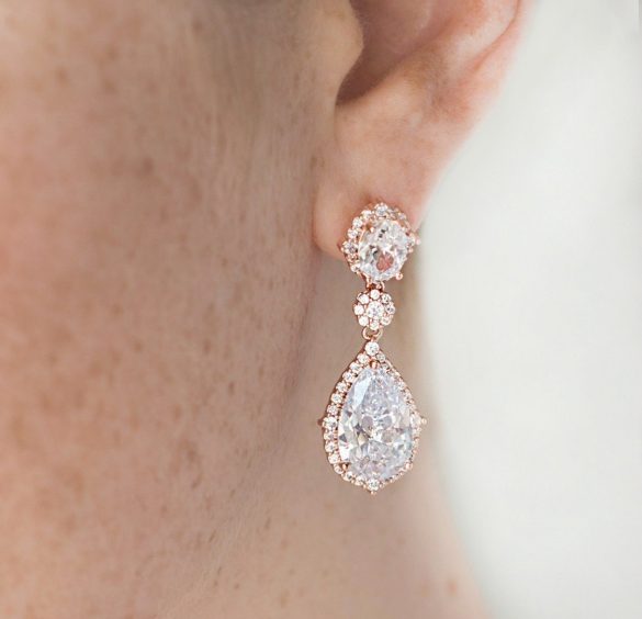 7 Ways to Wear Rose Gold Bridal Earrings (#4 is Our Favorite ...