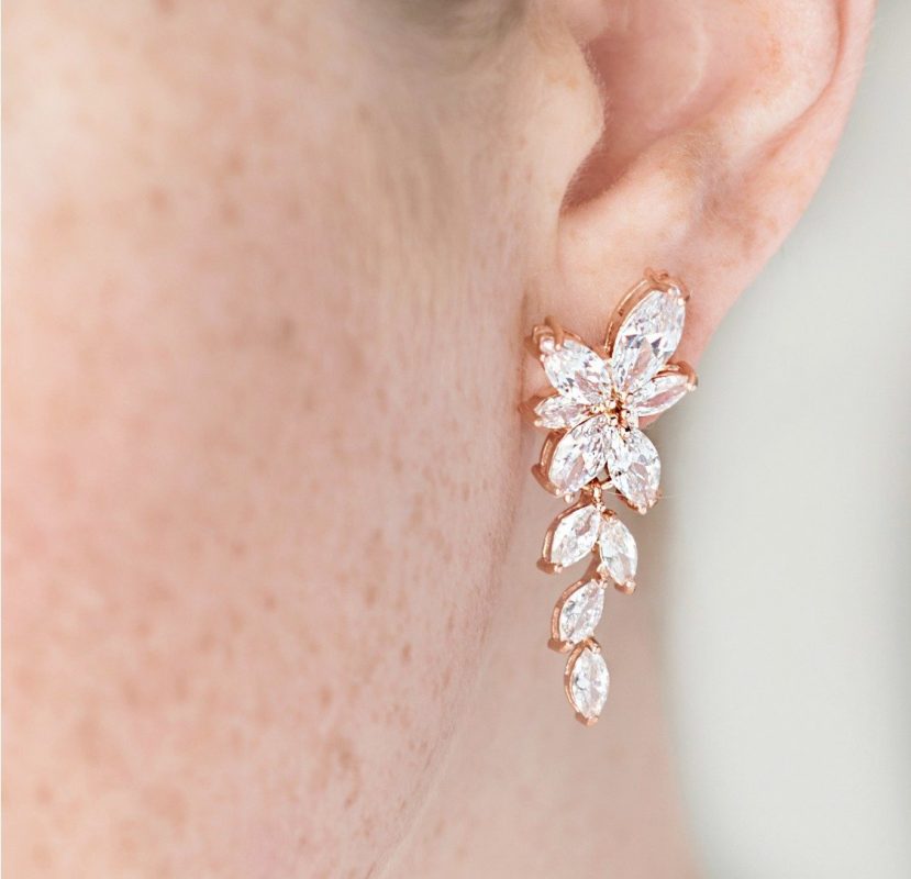 7 Ways to Wear Rose Gold Bridal Earrings (#4 is Our Favorite ...