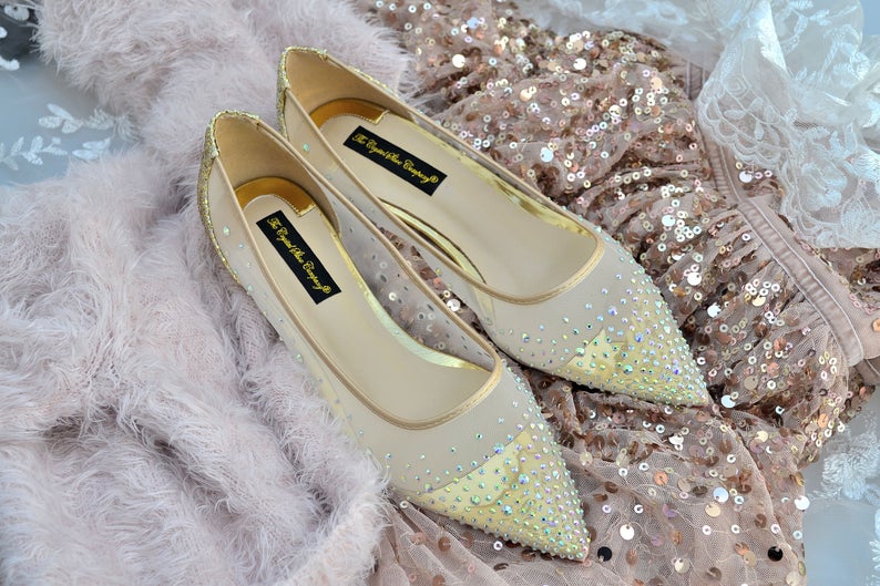 20 Sparkly Wedding Shoes That Take High Heels to the Next Level