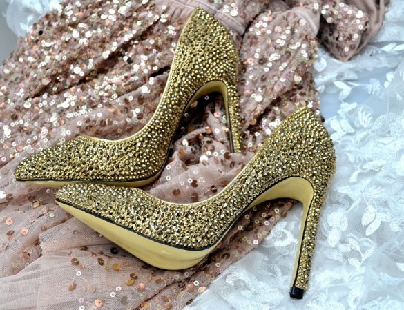 20 Sparkly Wedding Shoes That Take High Heels to the Next Level