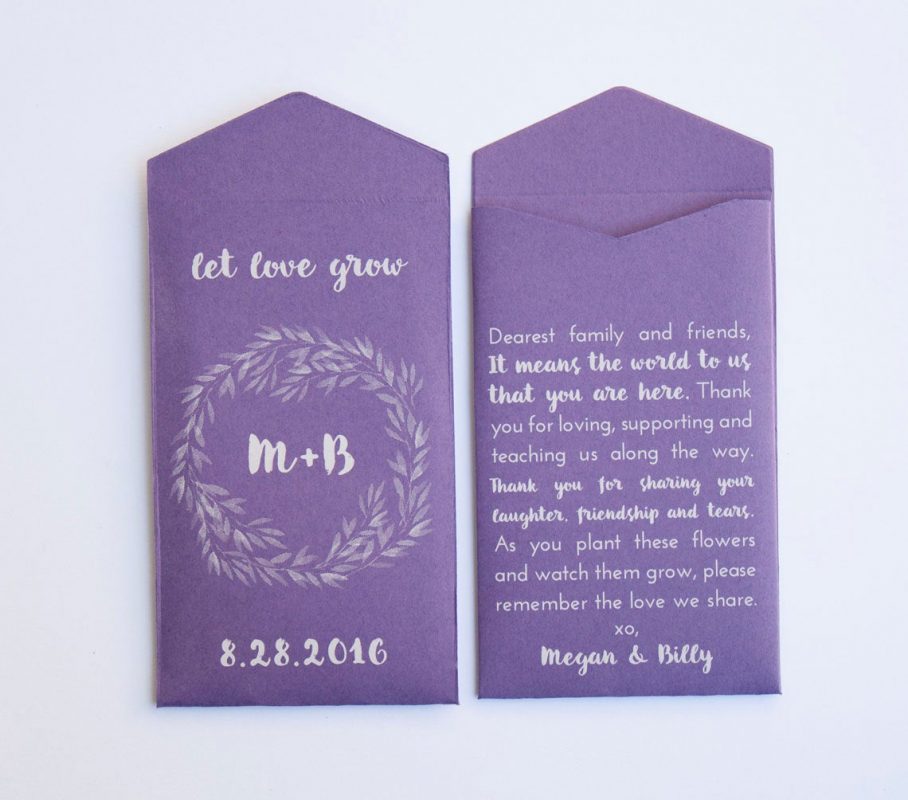 Seed Packet Favor: Let Love Grow with These Adorable Wedding Favors