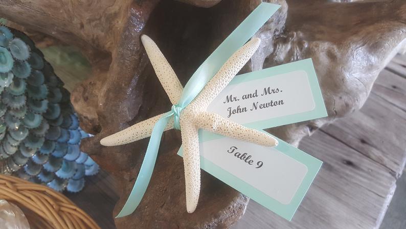 Starfish Escort Cards | Emmaline Bride Wedding Blog