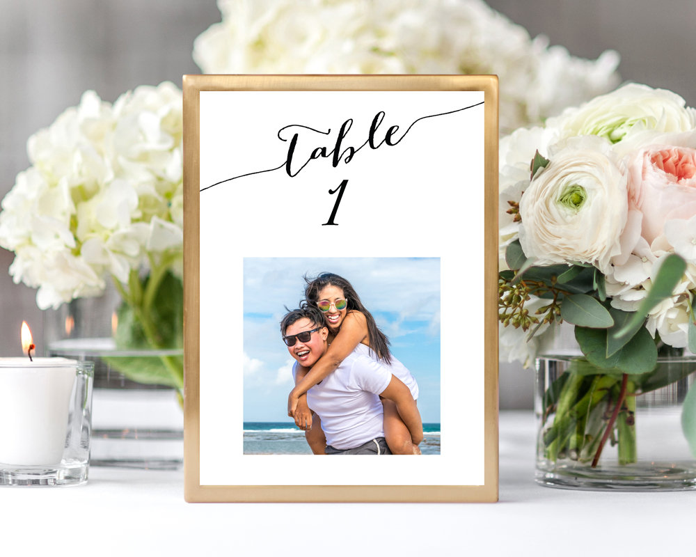 HOW TO: Make Photo Table Numbers for Weddings | Emmaline Bride