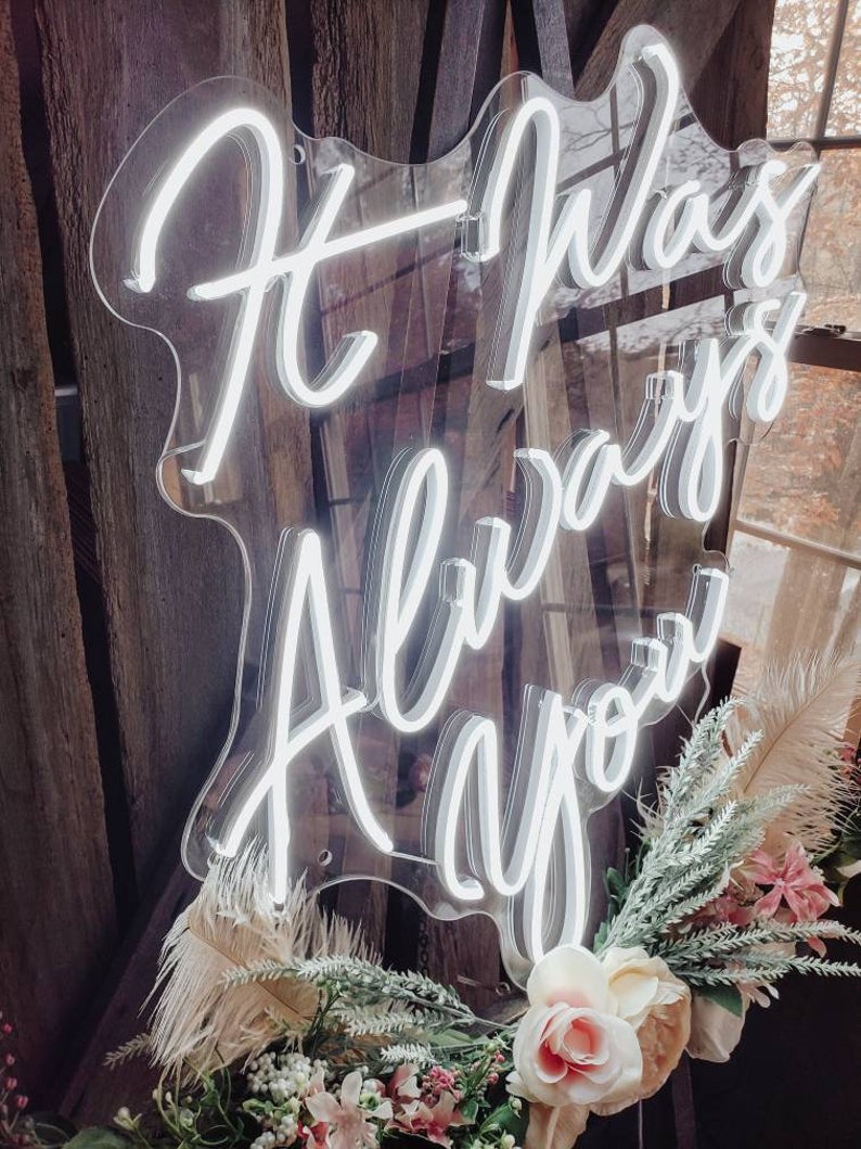 16 Best Neon Wedding Signs to Light Up the Night