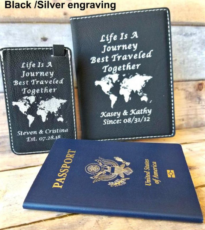 This Engraved Passport Cover Makes a Great Gift | Emmaline Bride ...