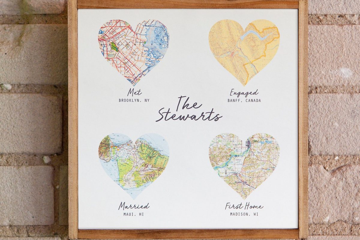 This Map Print Makes a Beautiful Engagement Gift | Emmaline Bride ...