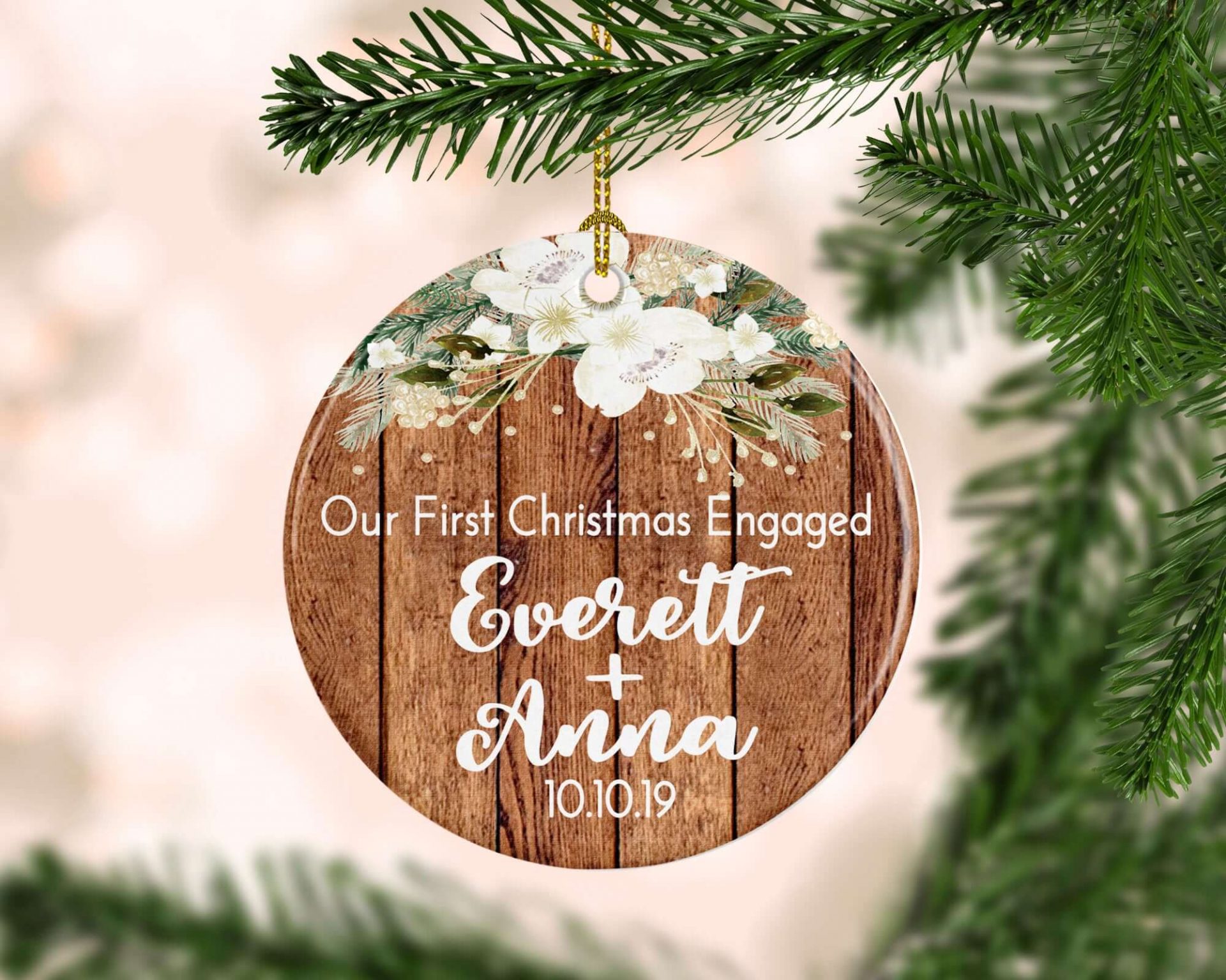 First Christmas Engaged Ornaments Under $20 [2019] | Emmaline Bride