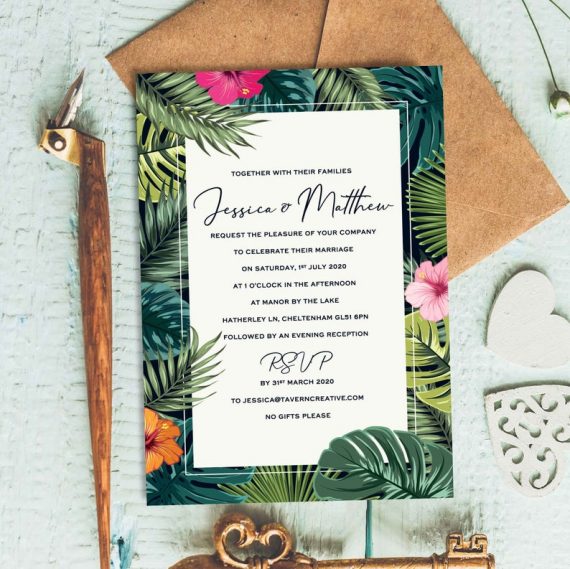 9 Best Places for Tropical Wedding Invitations | Emmaline Bride Wedding ...
