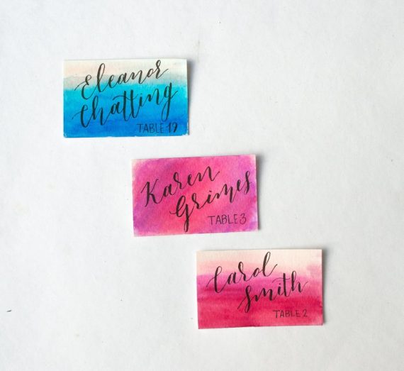 Handwritten Place Cards: DIY + Where to Buy Hand Lettered Seat Cards