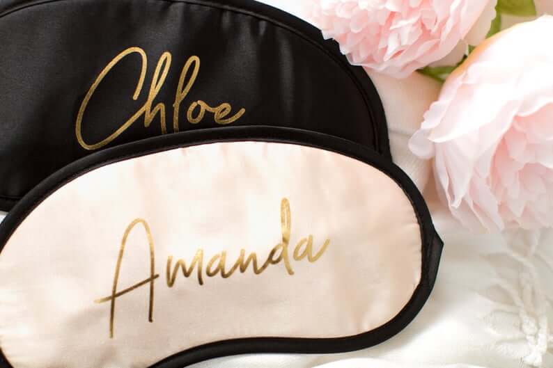 Bridesmaid Sleep Masks for Your Bachelorette Party | Emmaline Bride