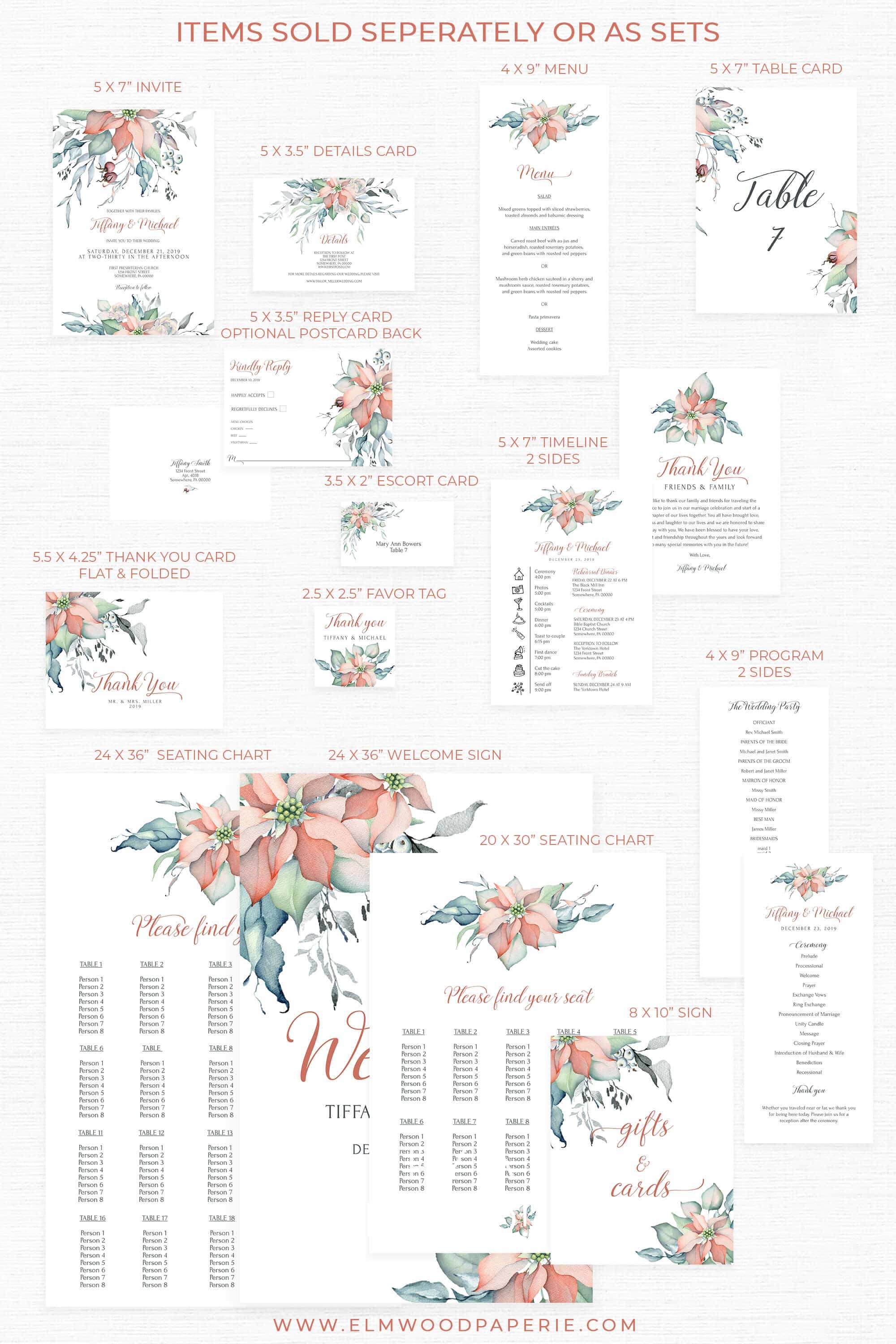 Christmas Wedding Invitations You Can Print Right Now | Emmaline Bride