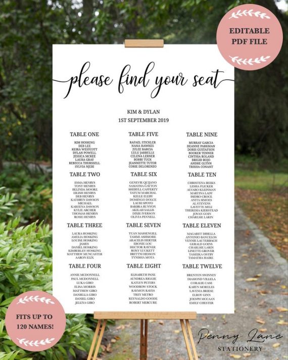 How To Make Your Wedding Seating Chart (Level: EASY!)