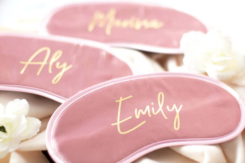Bridesmaid Sleep Masks for Your Bachelorette Party | Emmaline Bride