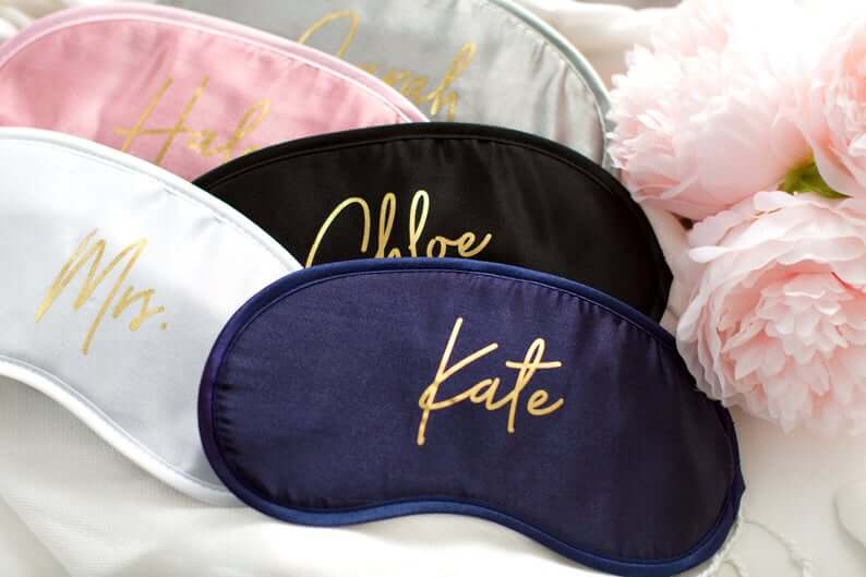 Bridesmaid Sleep Masks for Your Bachelorette Party | Emmaline Bride