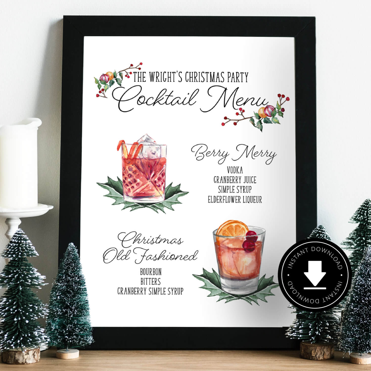 Signature Cocktails Sign: 4 Things Your Bar Menu Needs | Emmaline Bride