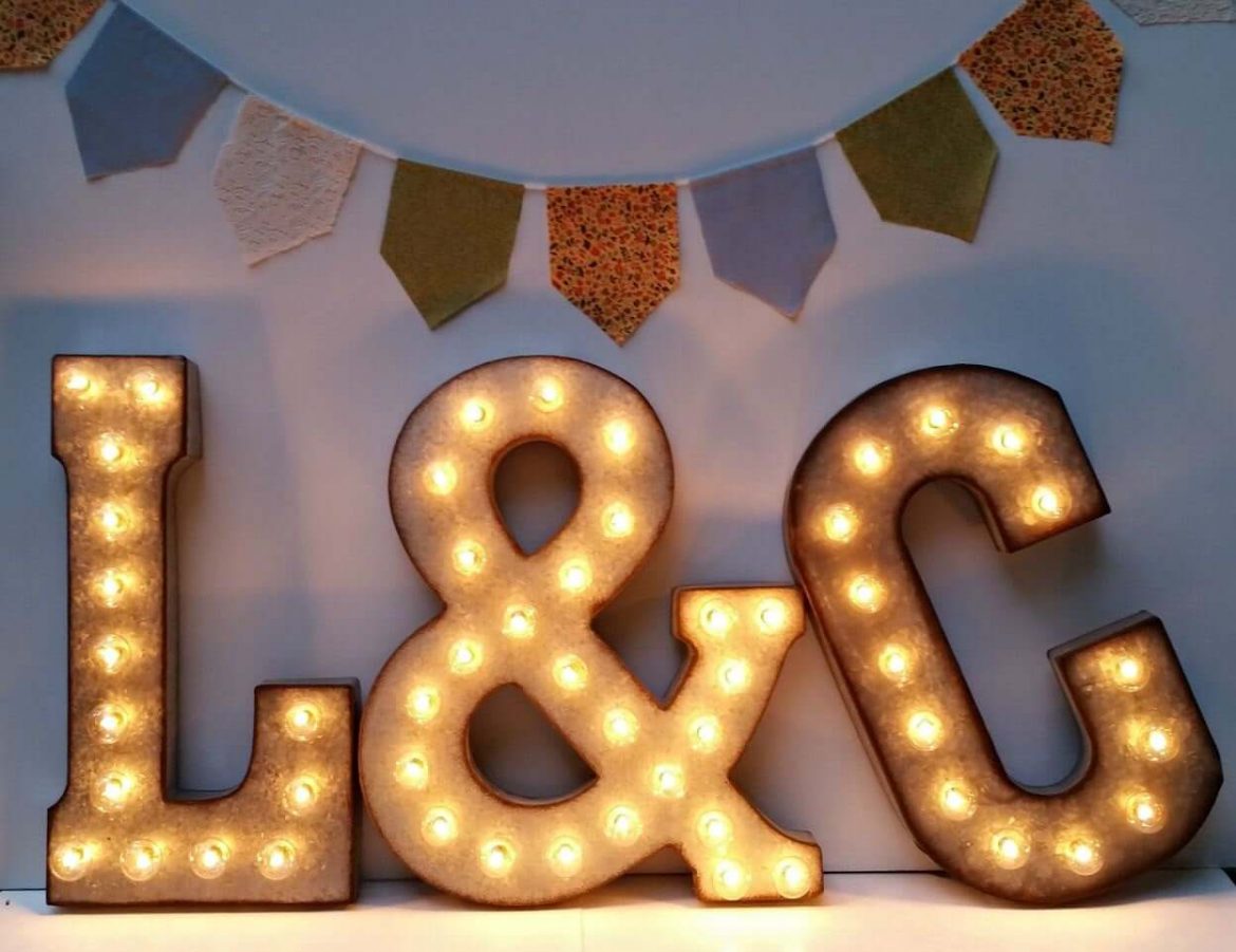 Where to Buy Large Marquee Letters for your Wedding | Emmaline Bride